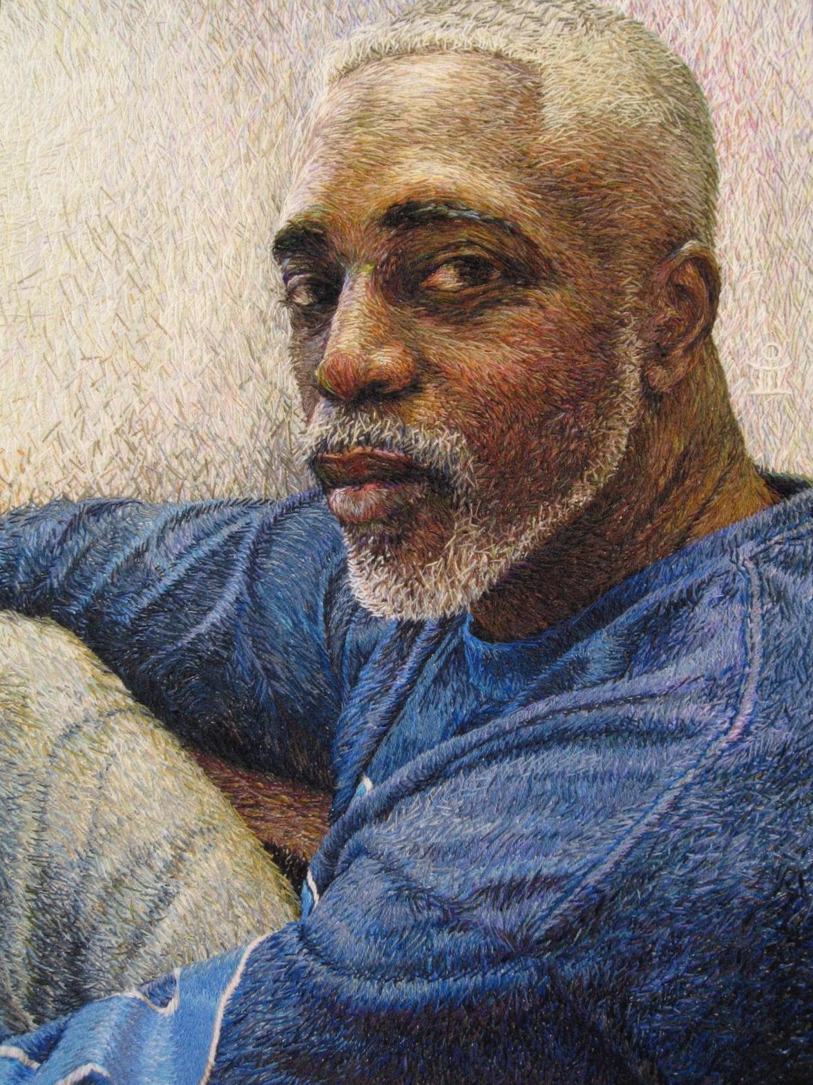 Ruth Miller renders beautifully detailed hand-embroidered portraits ...